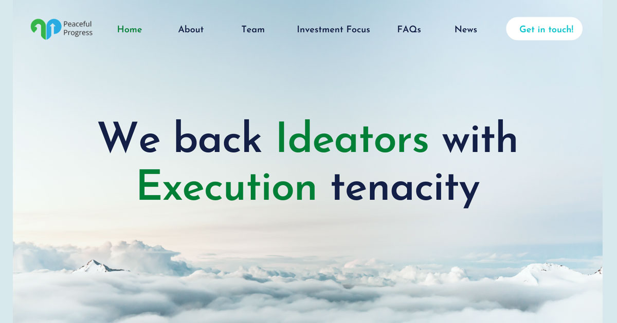 Peaceful Progress - Startup FundingStartup Funding